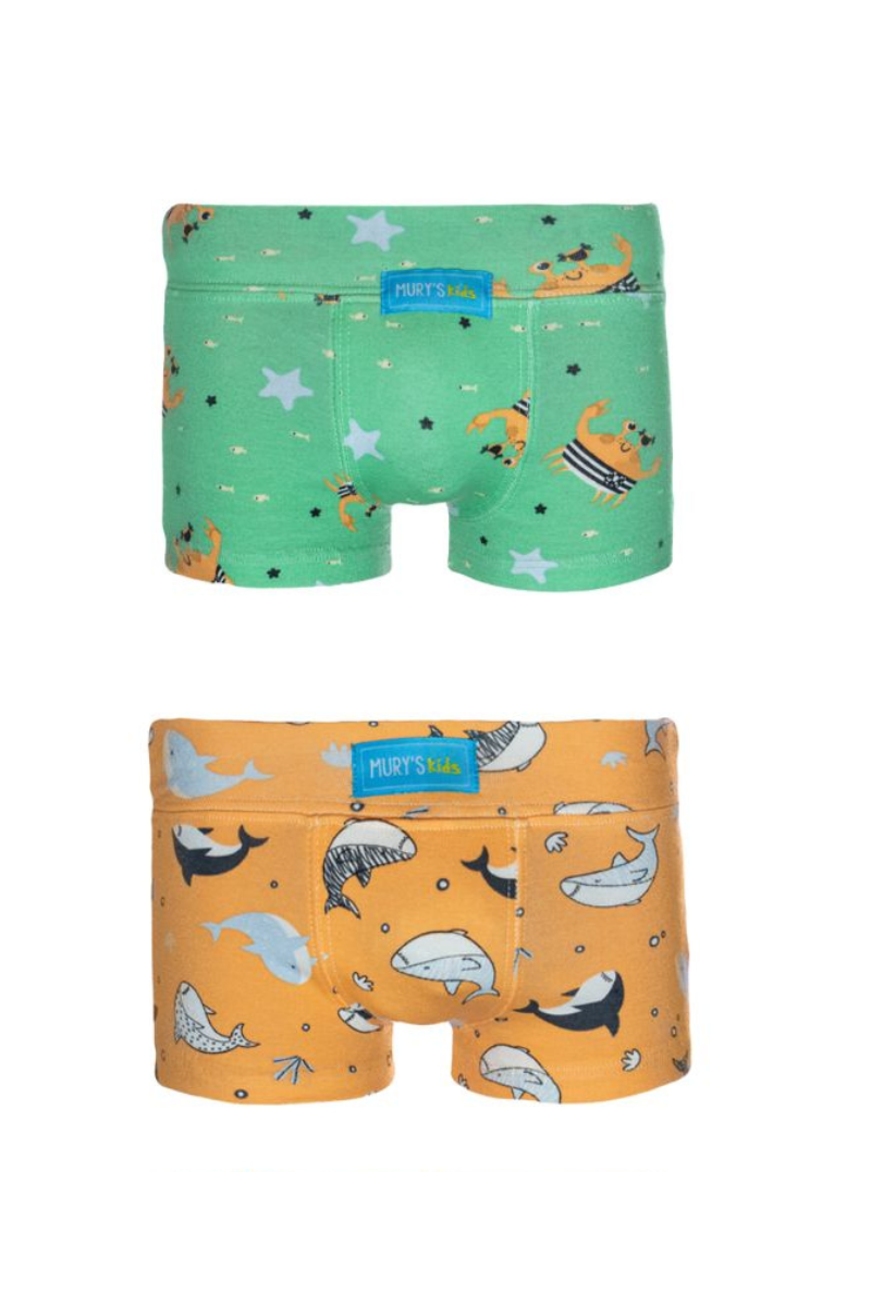Kit 2 Boxer Infantil Cotton Com Cós Embutido